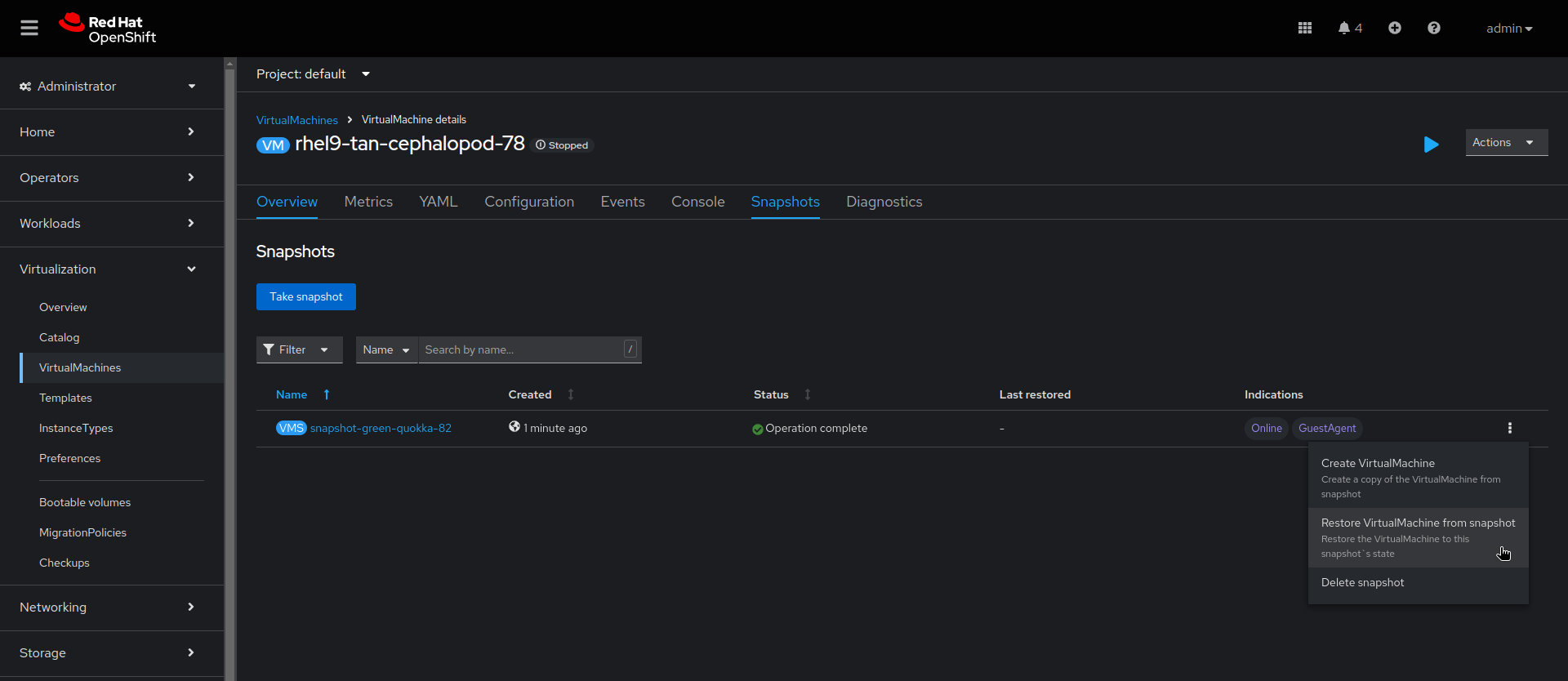 Get started with Red Hat OpenShift Virtualization